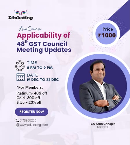 Applicability of GST Council Meeting Updates :: Edukating