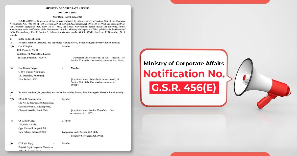 MCA Designates CA, CMA, and CS in Appellate Authority Via Notification ...